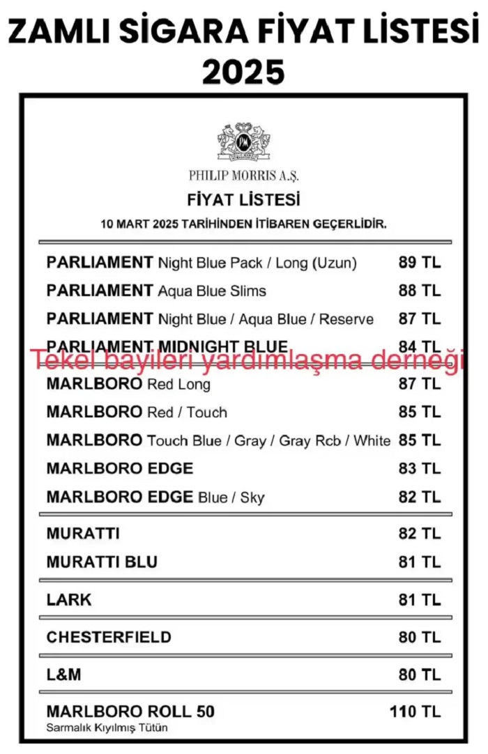 Güncel Sigara Fiyatları 2025 İşte Temmuz Zamlı Marlboro, Kent, Monte ...